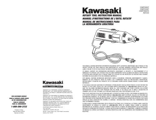 rotary tool instruction manual manuel d'instructions ... - Alltrade Tools