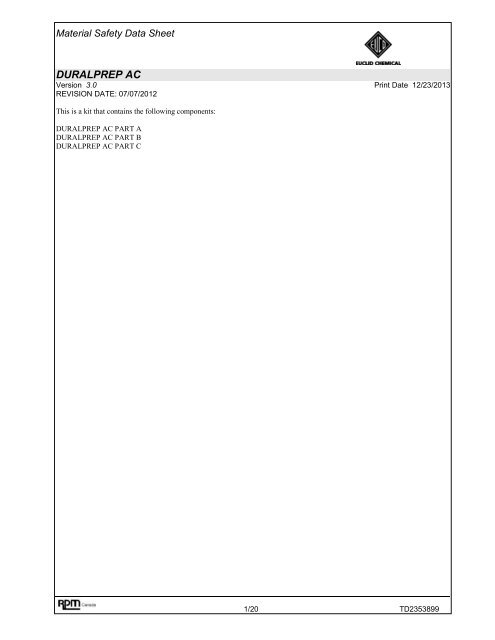 DURALPREP AC - Euclid Chemical Co