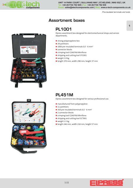 Elpress Manual Crimp Tools - E-Tech Components