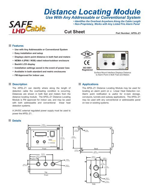 Download Distance Locator Cut Sheet - Safe Fire Detection Inc.