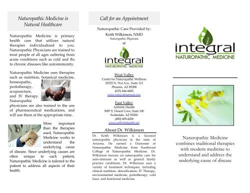 INM Nat Med Brochure - Integral Naturopathic Medicine