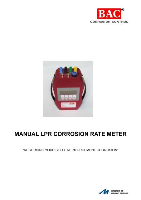 Manual LPR Corrosion Rate Meter Brochure.pub - BAC Corrosion ...