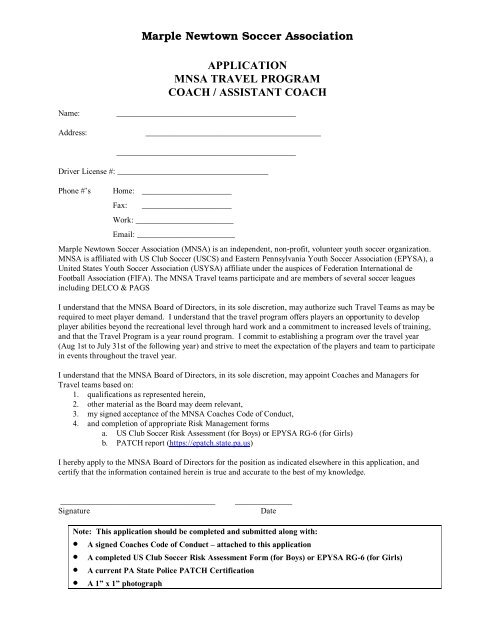 Coaching Application