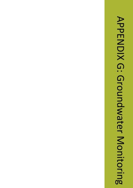 Appendix G Groundwater Monitoring - Xstrata Coal Mangoola