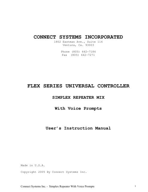 Simplex Repeater & Prompts - Connect Systems