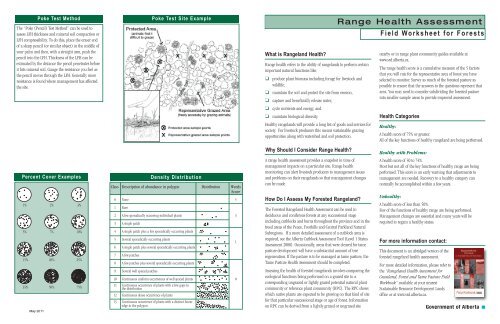 Range Health Assessment Field Worksheet for Forests - Alberta ...