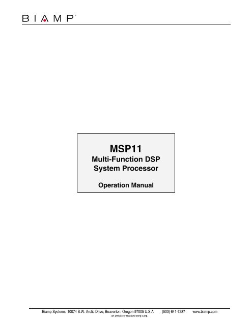 Multi Function Dsp System Processor 
