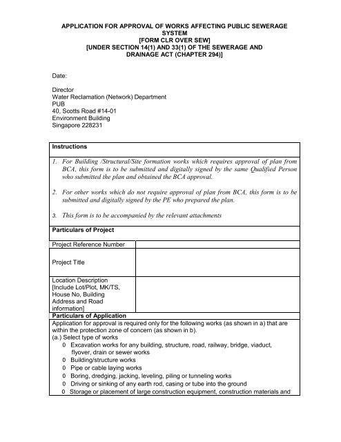 application form - PUB