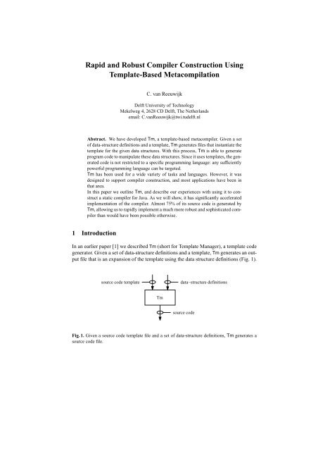 the use of Tm - Parallel and Distributed Systems