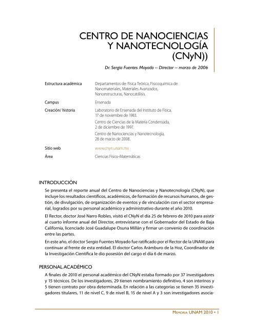 CENTRO DE NANOCIENCIAS Y NANOTECNOLOGÃ A (CNyN))