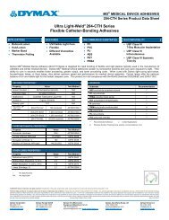 DYMAX 1181-M-GEL Medical Device Adhesive Product Data Sheet