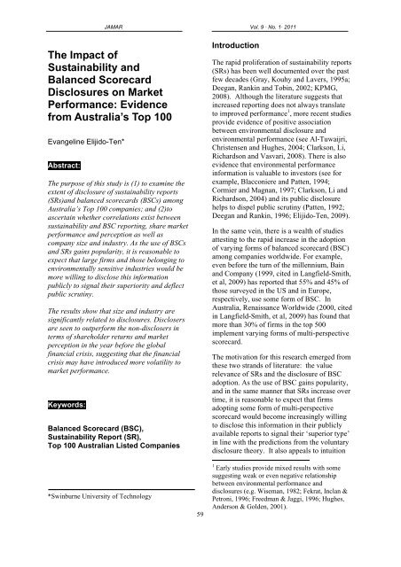 The Impact of Sustainability and Balanced Scorecard Disclosures on ...