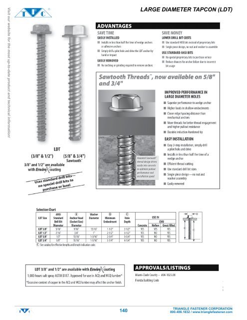 Large Diameter - Triangle Fastener