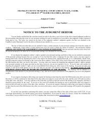 Civil Judgment Debtor Exam Form - Franklin County Municipal Court