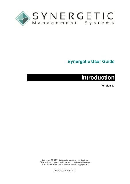 01 Introduction.pdf - Synergetic Management Systems