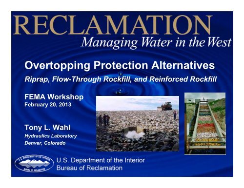 Riprap, Flow-Through Rockfill, and Reinforced Rockfill