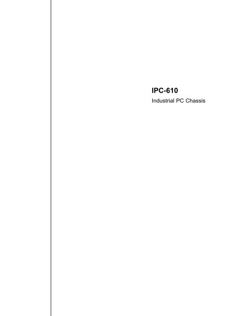 Advantech IPC-610-L User Manual - ECA Services Ltd