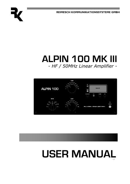 ALPIN 100 MK III - Reimesch
