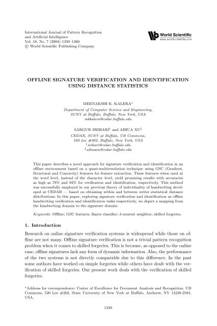 Offline signature verification and identification using ... - ResearchGate