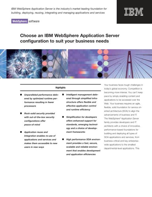 WebSphere Application Server Datasheet