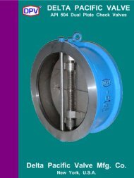 DPV® API 600 Gate Valves - Delta Pacific Valve