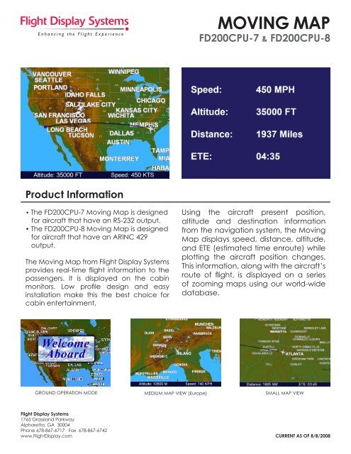 MOVING MAP - Flight Display Systems