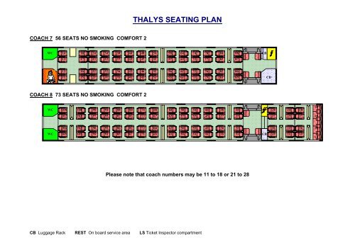 THALYS SEATING PLANCOACH
