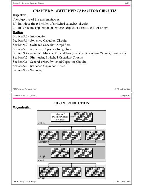 Switched Capacitor Circuits Analog Ic