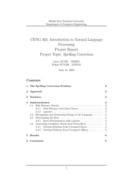 Project Report - index.tr [METU Computer Engineering] - Middle ...