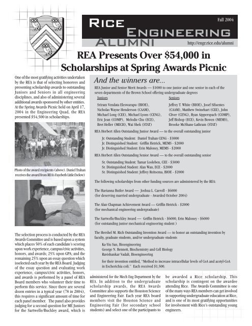 Alumni Engineering Rice - Association of Rice Alumni - Rice University