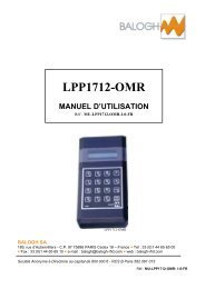 LPP1712 OMR - Balogh technical center