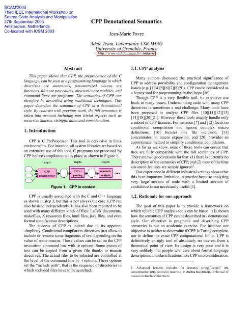 CPP Denotational Semantics - Adele Research Group