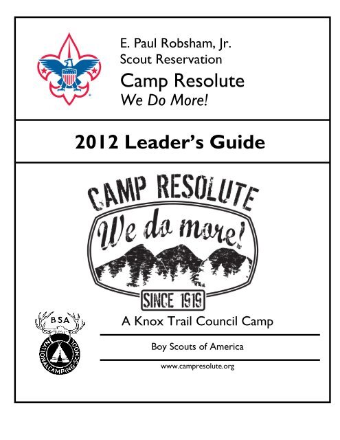 Camp Resolute 2012 Leader's Guide