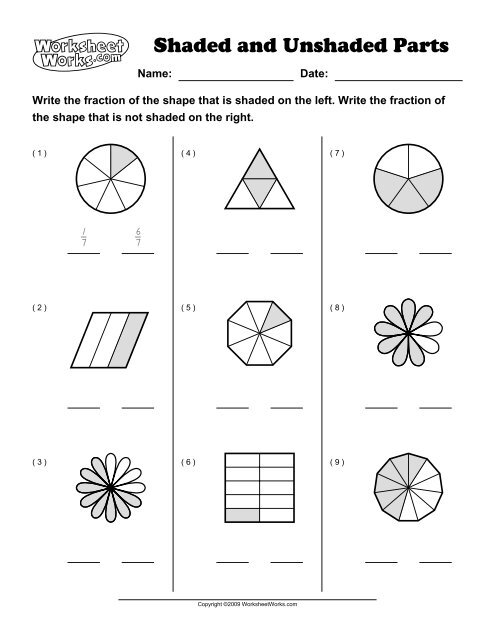 A Shaded and Unshaded Parts - Southstreetelem.slp.k12.la.us