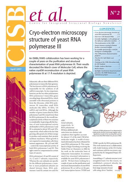 Cryo Electron Microscopy Structure Of Yeast Rna Psb Grenoble Eu