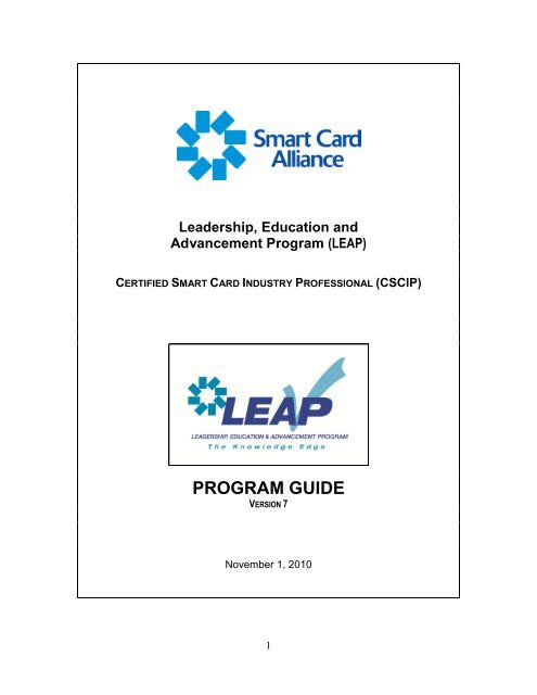 LEAP Program Manual and Guidelines - Smart Card Alliance