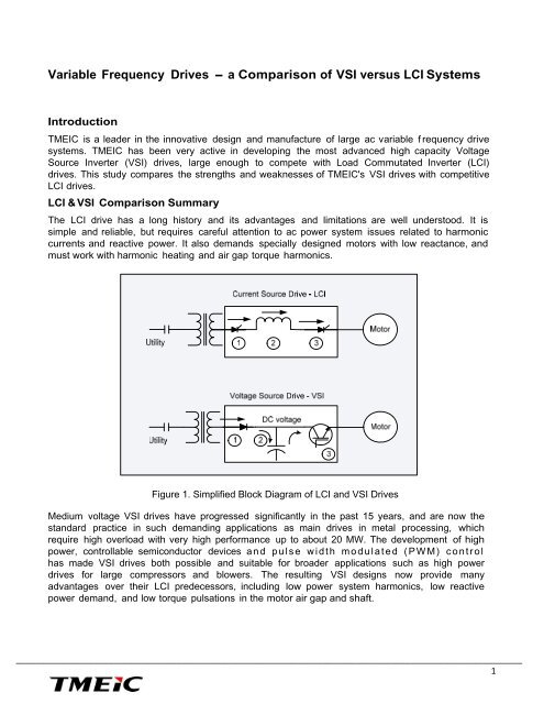 Variable Frequency Drives - a Comparison of VSI ... - Tmeic.com