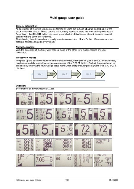 Multi-gauge user guide