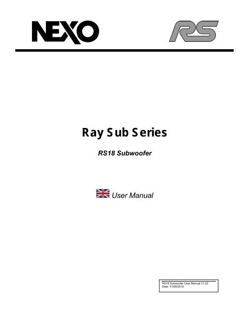 RS18 MANUAL v1.02 - Nexo
