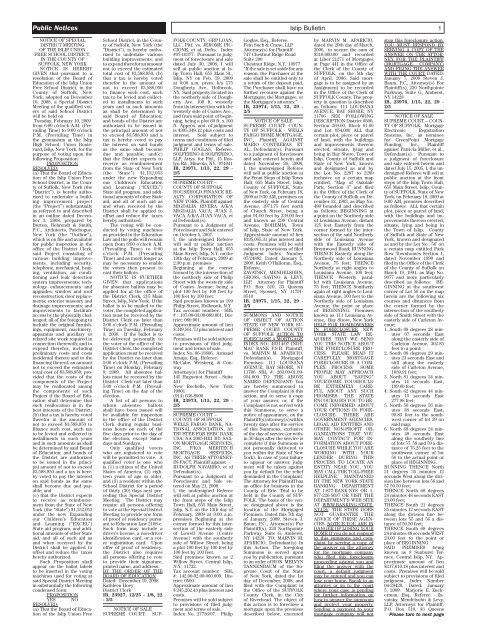 Public Notices - Islip Bulletin