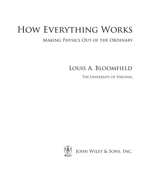 How Everything Works Table of Contents and ... - How Things Work