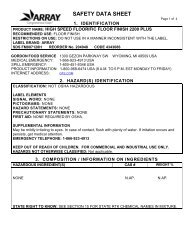 MATERIAL SAFETY DATA SHEET Coca-Cola classic MicroDosed ...