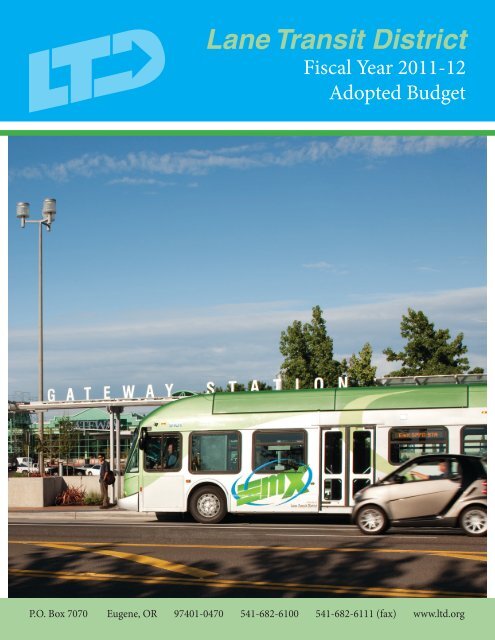 2011-2012 Adopted Budget - Lane Transit District