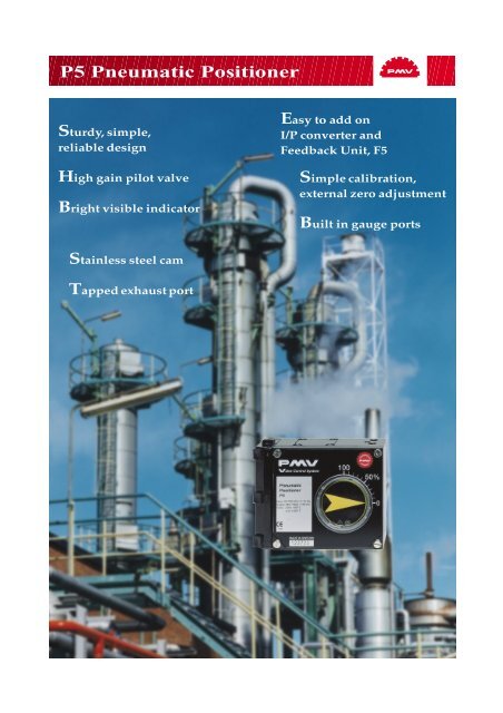 PMV P5 Pneumatic Positioner Brochure