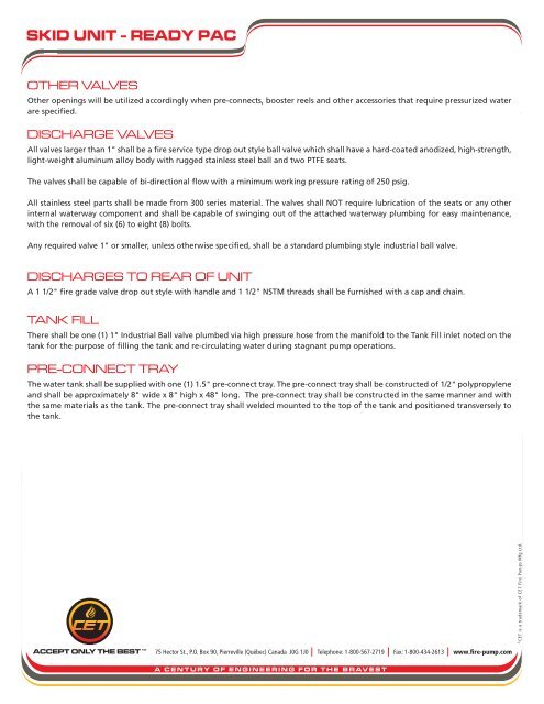 SKID UNIT - READY PACOTHE