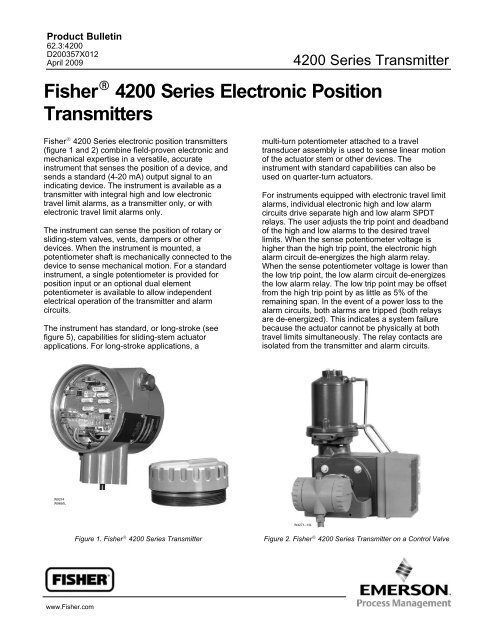 Fisher 4200 Series Electronic Position Transmitters - Aptec Electronics