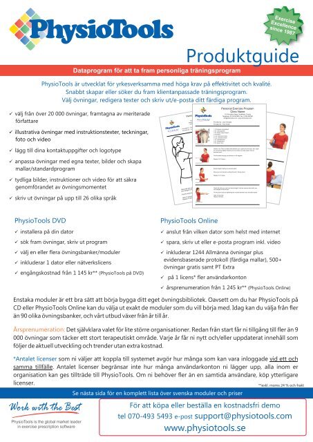 Produktguide - PhysioTools