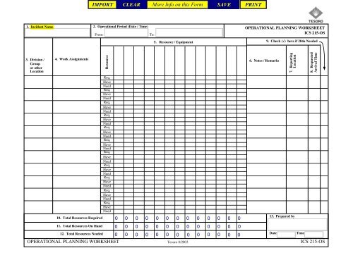 215 Operational Planning Worksheet - Nuka Research and Planning