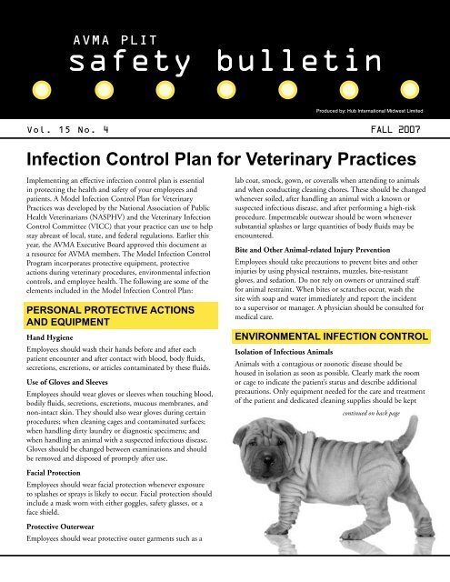 safety bulletin - AVMA PLIT
