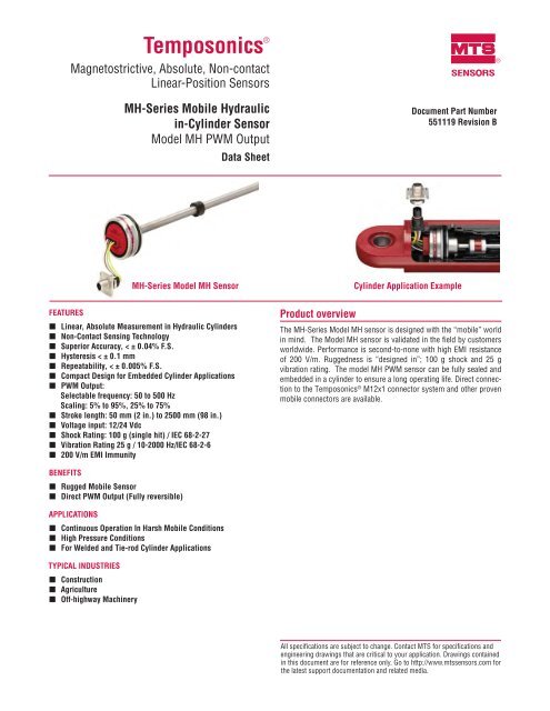 Model MH PWM data sheet - MTS Sensors
